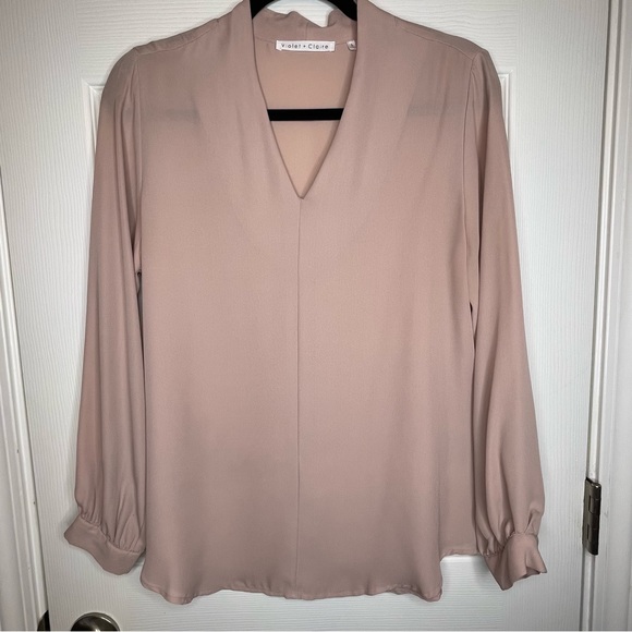 Violet & Claire | Tops | Violet Claire Blush Long Sleeve Blouse | Poshmark